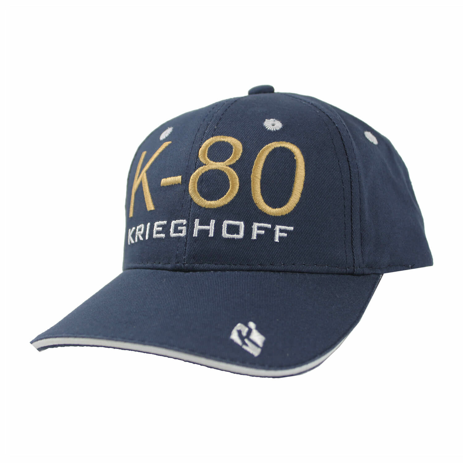 K-80 Brushed Twill Hat, Navy/White | Krieghoff