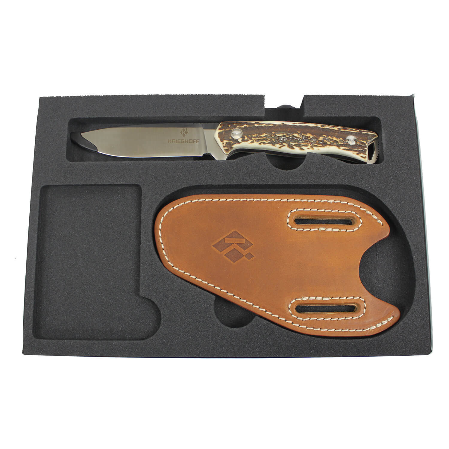 Krieghoff “Sperber" Hunting Knife by Otter, Buckhorn Handle | Krieghoff