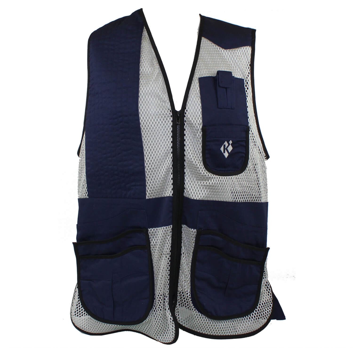 Krieghoff Mesh Vest by Wild Hare - Right Handed, Navy Blue/Silver ...